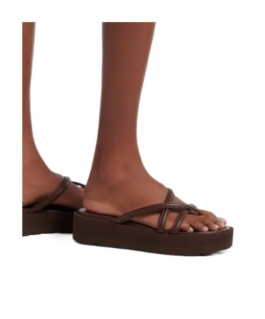 GIANVITO ROSSI Crisscross Strap Platform Sandals
