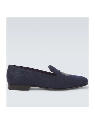 Ralph Lauren Alonzo Embroidered Linen Loafers