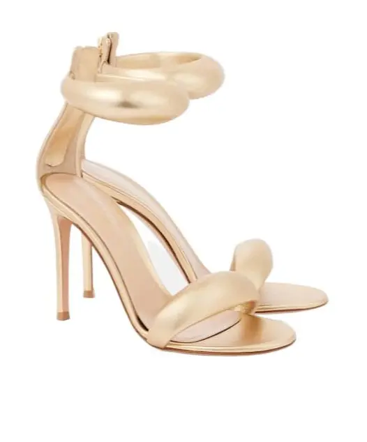 GIANVITO ROSSI Genuine Leather High Heel Sandals - Nude