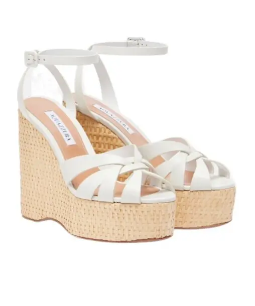 AQUAZZURA Strap Wedge Sandals