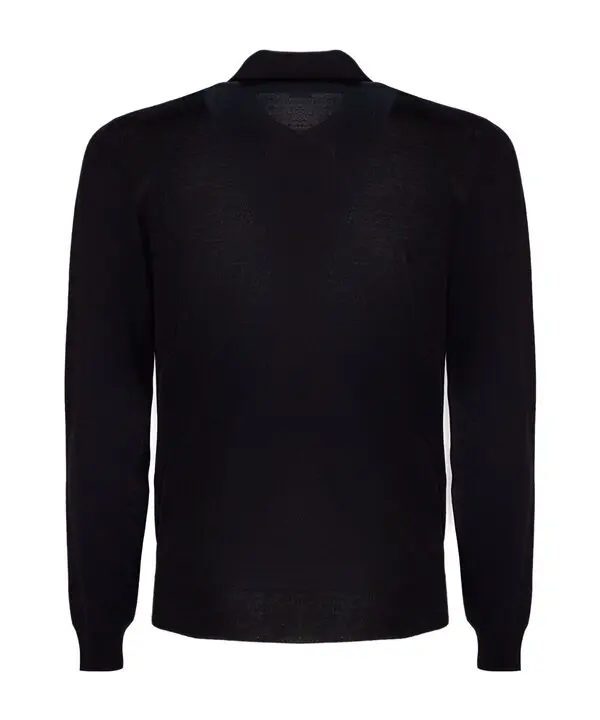 DRUMOHR Zip-collar Merino Polo Shirt