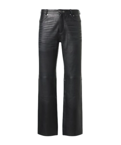 Our Legacy High-waisted Straight Leather Pants - Black