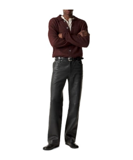 Our Legacy High-waisted Straight Leather Pants