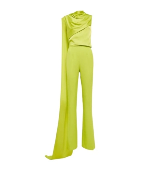 SAFIYAA LONDON Cara Crêpe Jumpsuit - Green