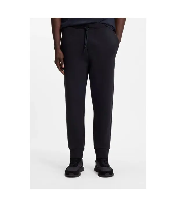 Hugo Boss Stretch-cotton Track Pants With Puff-print Logo