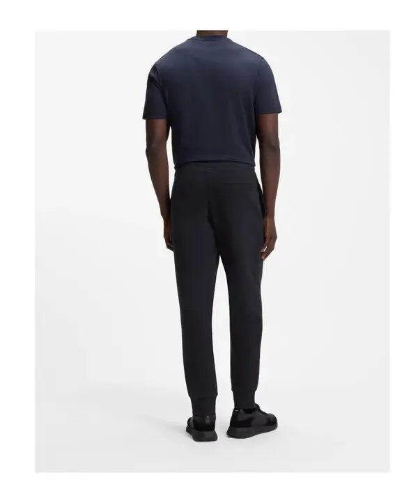 Hugo Boss Stretch-cotton Track Pants With Puff-print Logo