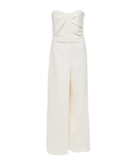 SAFIYAA LONDON Bridal Remi Draped Jumpsuit - White