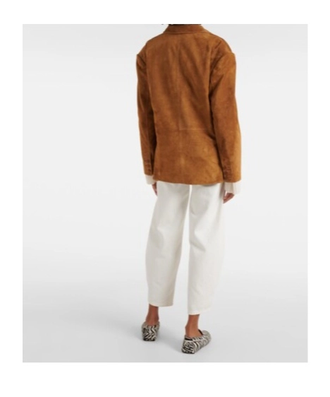 Staud Corrine Single-breasted Suede Jacket