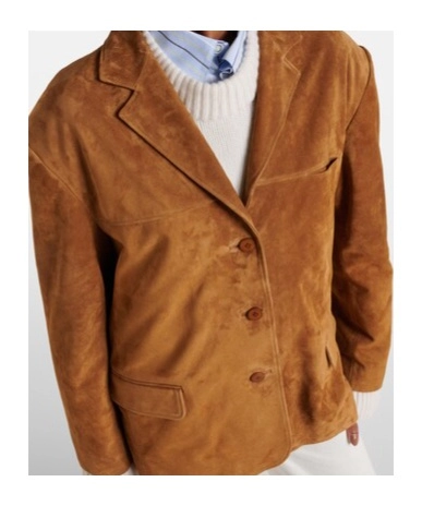 Staud Corrine Single-breasted Suede Jacket