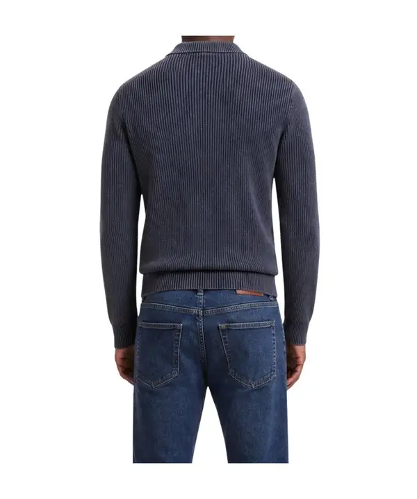 Guess Ribbed Knit Sweater With Logo Detail