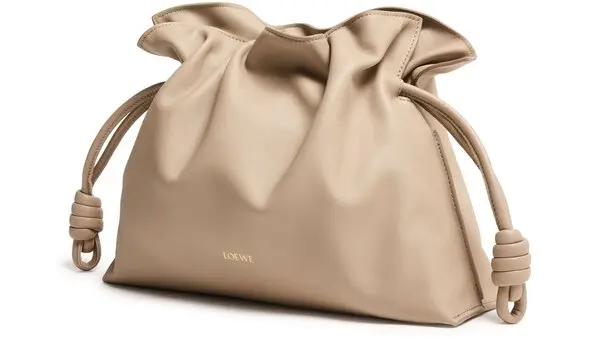 Loewe Medium Flamenco Clutch In Nappa Calfskin - Beige