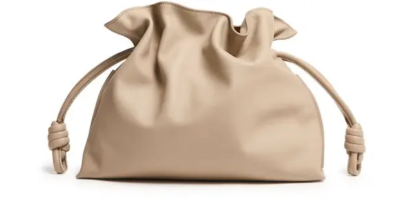 Loewe Medium Flamenco Clutch In Nappa Calfskin - Beige