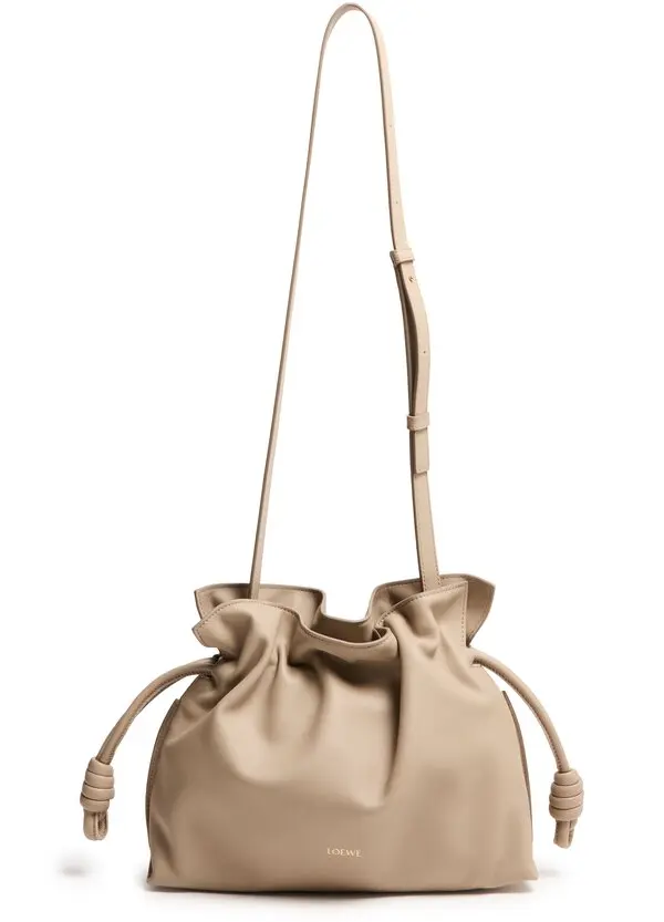 Loewe Medium Flamenco Clutch In Nappa Calfskin - Beige