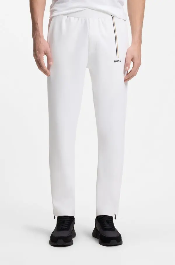 Hugo Boss Active Tracksuit Bottoms In Thermoregulating Stretch Gabardine