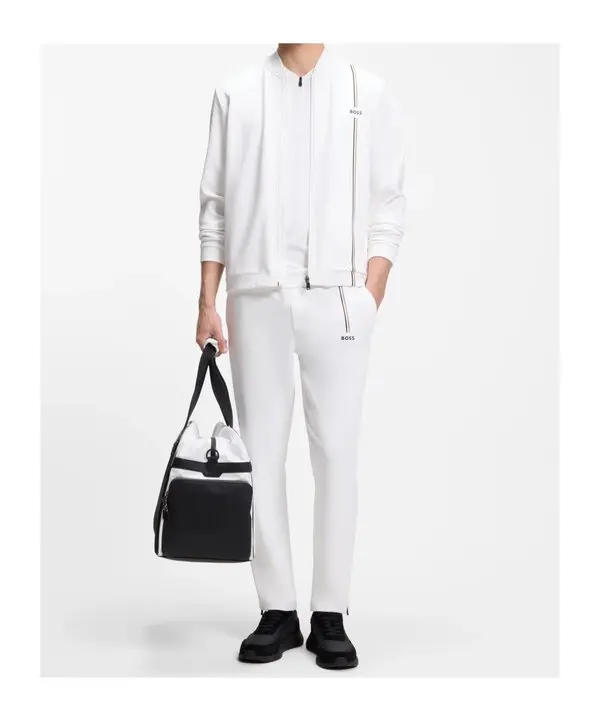 Hugo Boss Active Tracksuit Bottoms In Thermoregulating Stretch Gabardine