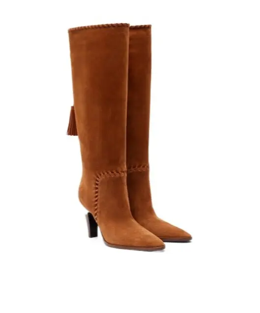 GIANVITO ROSSI Stable Heel Long Boots - Brown