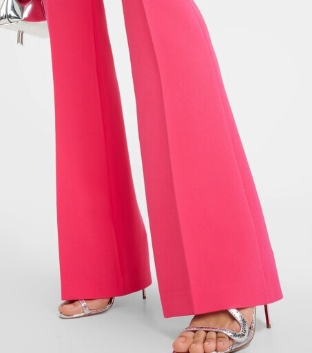 SAFIYAA LONDON Cinzia Crepe Jumpsuit With Cape Sleeves And Wide Legs