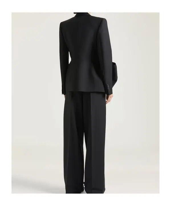 Givenchy Single-breasted Jacket In Wool And Mohair With Bow