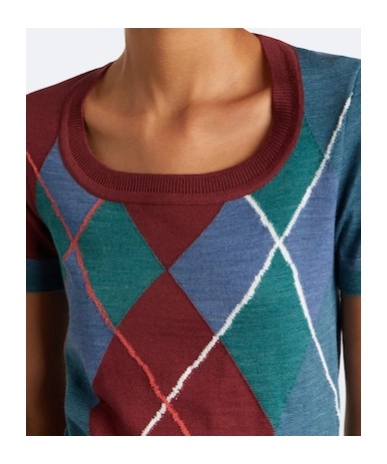 VIVIENNE WESTWOOD Argyle Wool And Cotton Sweater - Blue