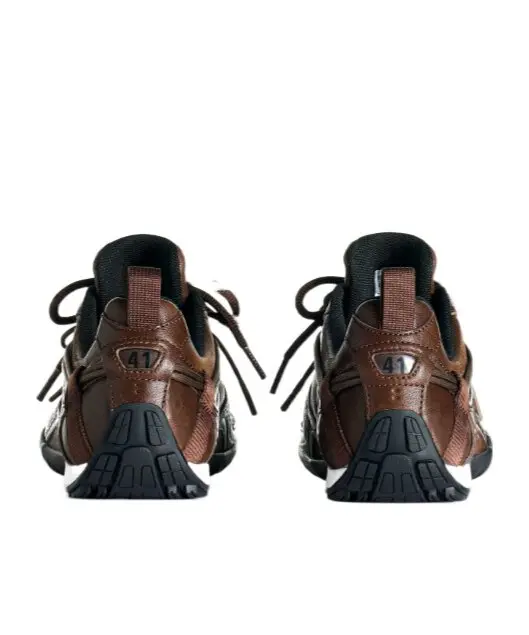 Balenciaga Radar Leather Sneakers - Brown/black