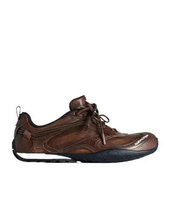 Balenciaga Radar Leather Sneaker - Brown/black