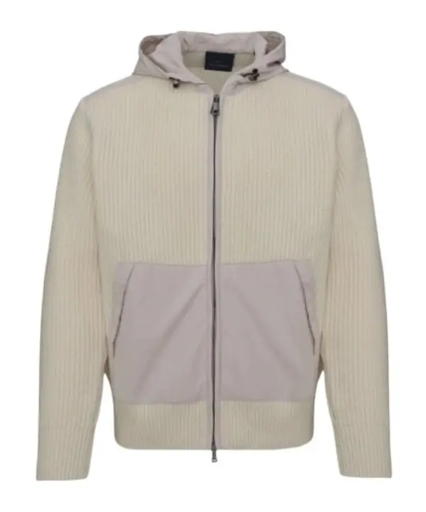 Paul & Shark Long-sleeved Patchwork Cardigan - Nude