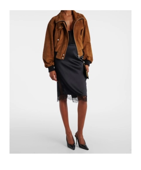 Nour Hammour Briar Suede Bomber Jacket