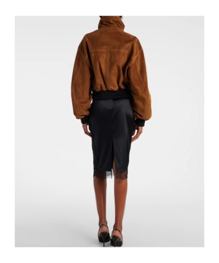 Nour Hammour Briar Suede Bomber Jacket