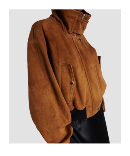 Nour Hammour Briar Suede Bomber Jacket