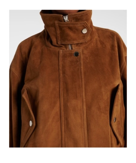 Nour Hammour Briar Suede Bomber Jacket