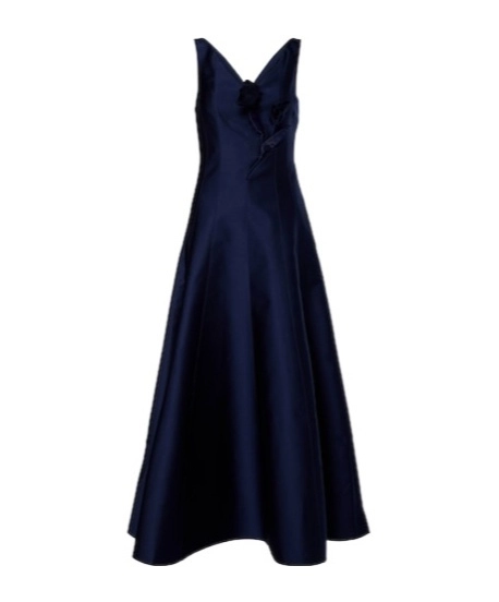 Roland Mouret Floral-appliqué Taffeta Maxi Dress - Black