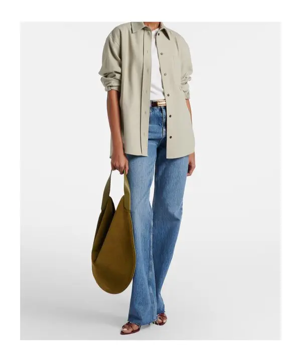 Victoria Beckham Soft Plié Suede Shoulder Bag