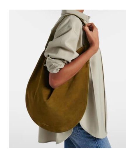 Victoria Beckham Soft Plié Suede Shoulder Bag