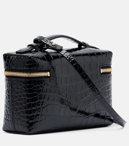 Victoria Beckham Crocodile-embossed Leather Zip Shoulder Bag