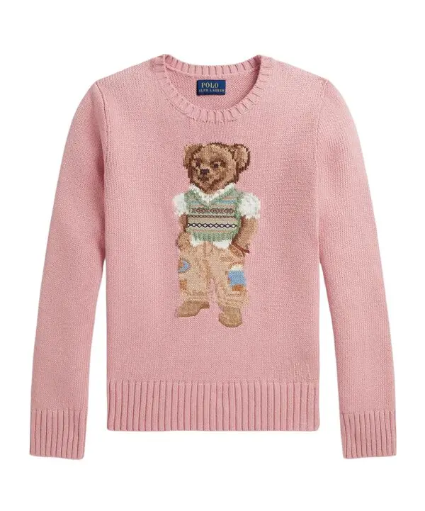 Polo Ralph Lauren Bear Embroidered Sweater - Pink