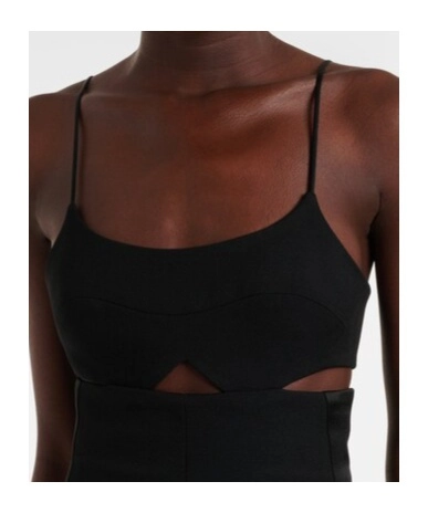 Victoria Beckham Cami Cutout Crêpe Satin Jumpsuit Wide Leg