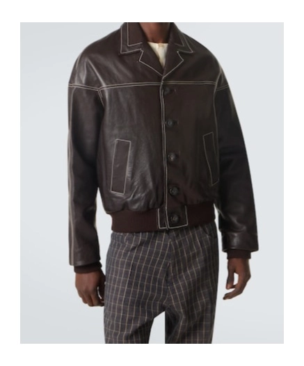 WALES BONNER Time Leather Jacket