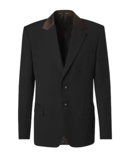 WALES BONNER Alto Satin-trimmed Virgin Wool Blazer - Black