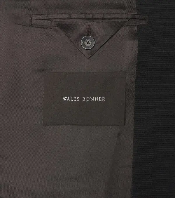 WALES BONNER Alto Satin-trimmed Virgin Wool Blazer