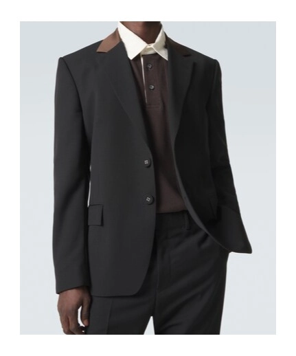 WALES BONNER Alto Satin-trimmed Virgin Wool Blazer