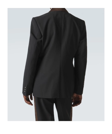 WALES BONNER Alto Satin-trimmed Virgin Wool Blazer