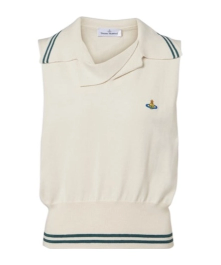 VIVIENNE WESTWOOD Doubletake Cotton-cashmere Blend Top - White