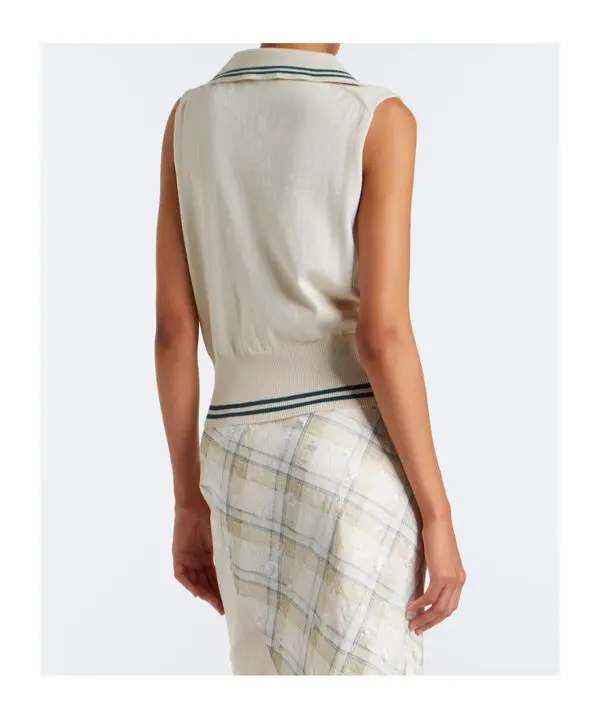 VIVIENNE WESTWOOD Doubletake Cotton-cashmere Blend Sleeveless Top