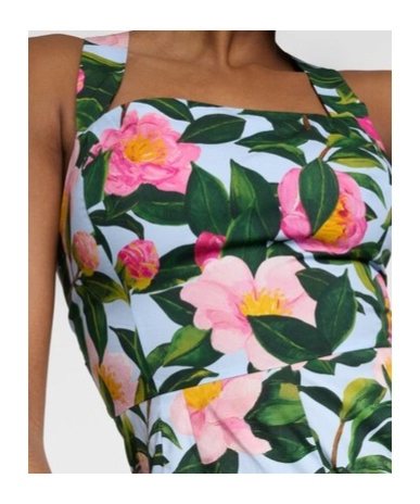 Oscar De La Renta Floral Cotton-blend Wide-leg Jumpsuit