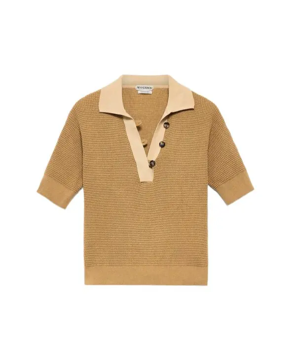 J.W.ANDERSON Short-sleeved Knitted Polo Shirt