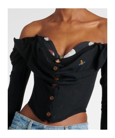 VIVIENNE WESTWOOD Puff Sleeve Wool And Silk Top