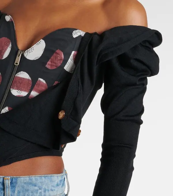 VIVIENNE WESTWOOD Puff Sleeve Wool And Silk Top