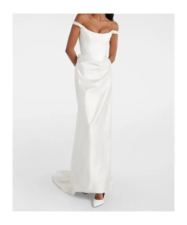 VIVIENNE WESTWOOD Camille Satin Draped Bridal Gown