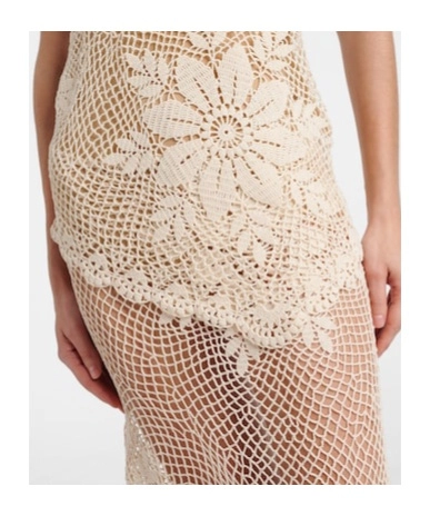 Magda Butrym Crochet Floral High Neck Sleeveless Top