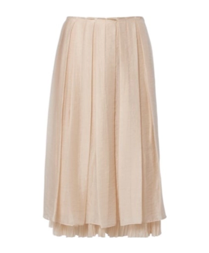 Vince Tiered Pleated Midi Skirt